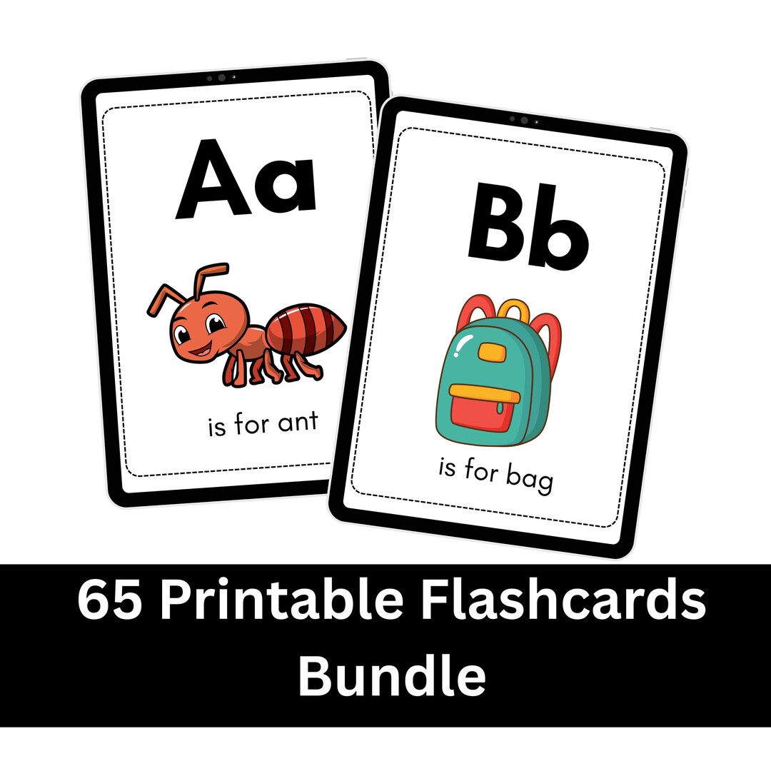 65 Printable A–Z Flashcards for Kids – Alphabet, Vocabulary Learning ...