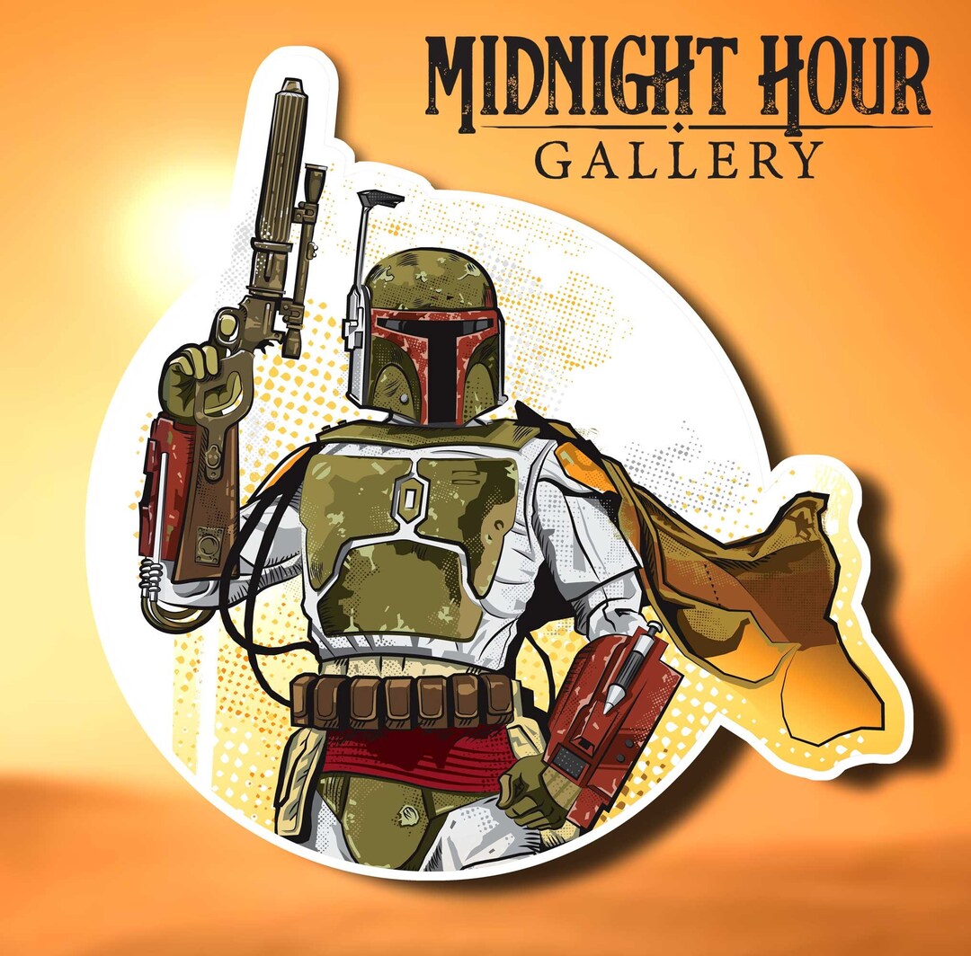 Boba Fett Vinyl Sticker: Star Wars Inspired Die Cut Decal - Etsy