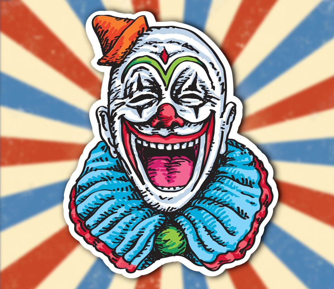 Vintage Circus Clown Vinyl Sticker: Classic Carnival Art - Etsy
