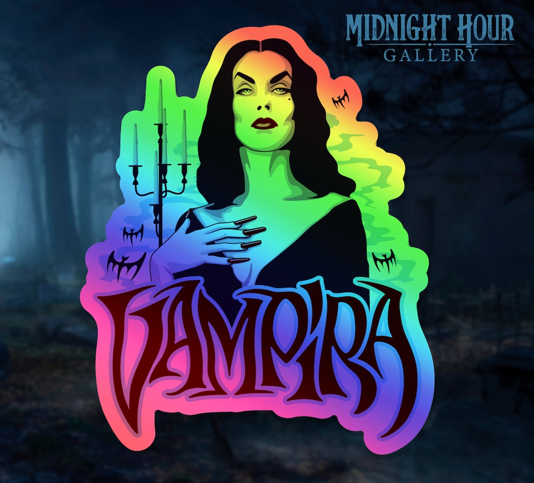 Vampira Vinyl Holographic Sticker / Cult Classic Monster Sticker / FREE ...