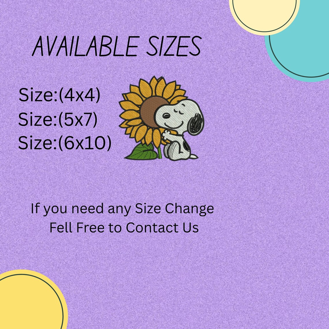 Snoopy Hugging Sunflower Embroidery Design, Peanuts Dog Pattern ...