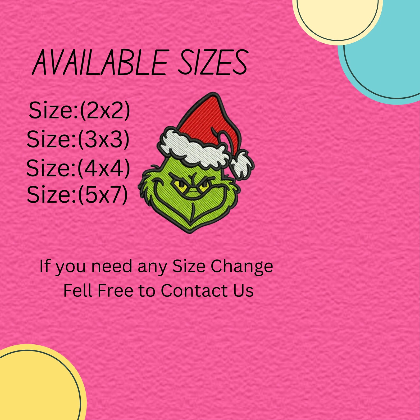 Grinch Face Embroidery Design | Christmas Machine Embroidery File ...