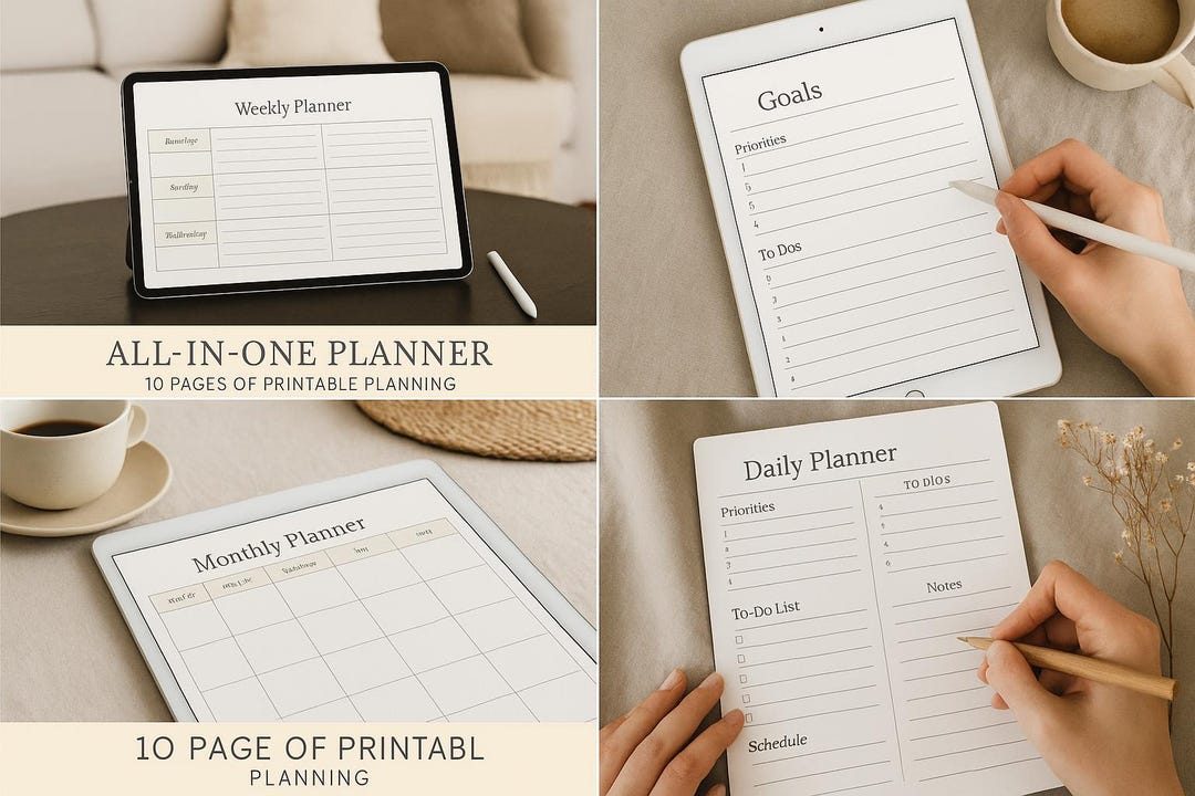 All-in-one Digital Planner Bundle: Daily, Weekly, Monthly (goodnotes ...
