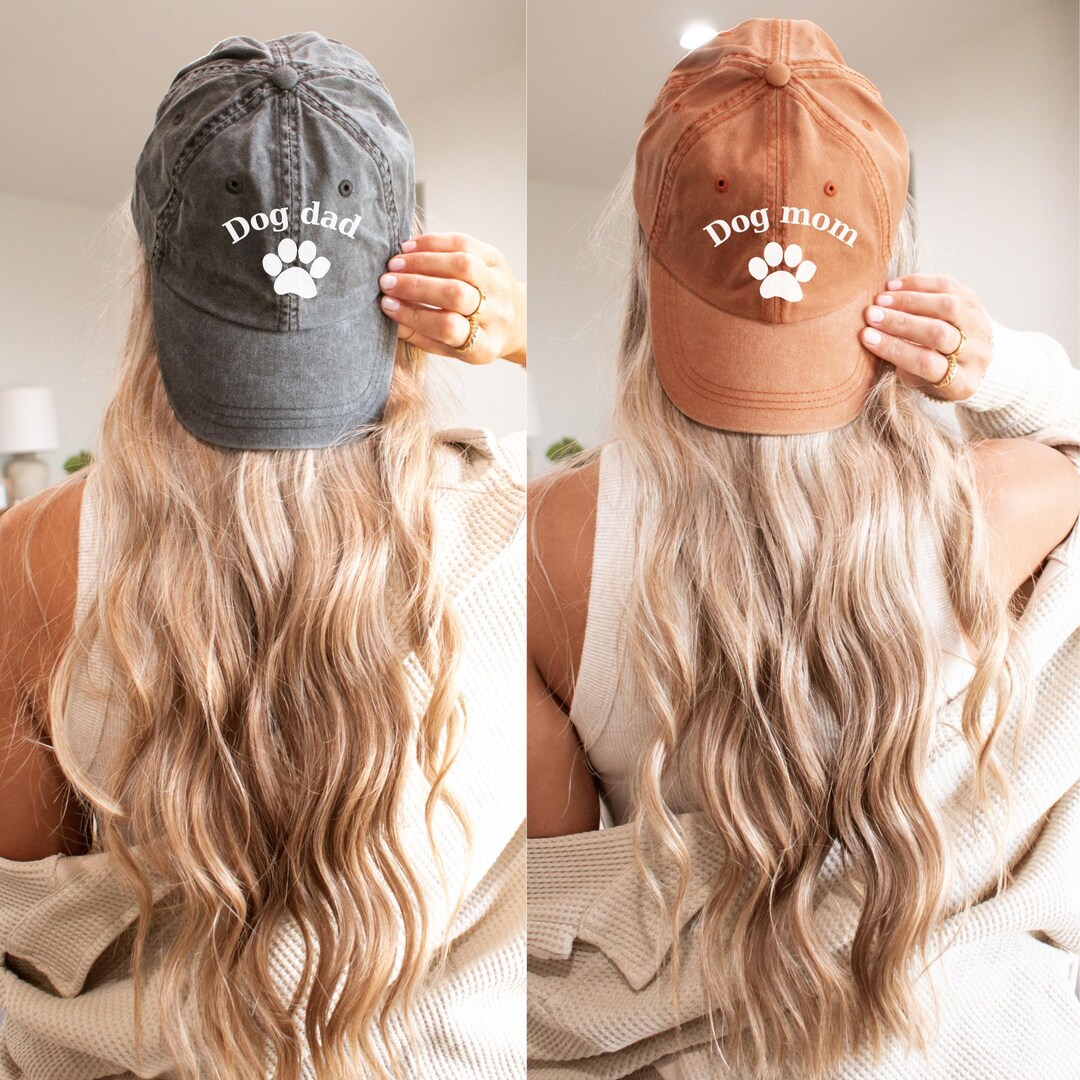 Dog Mom & Dad Hat Set: Matching Couple Caps With Paw - Etsy