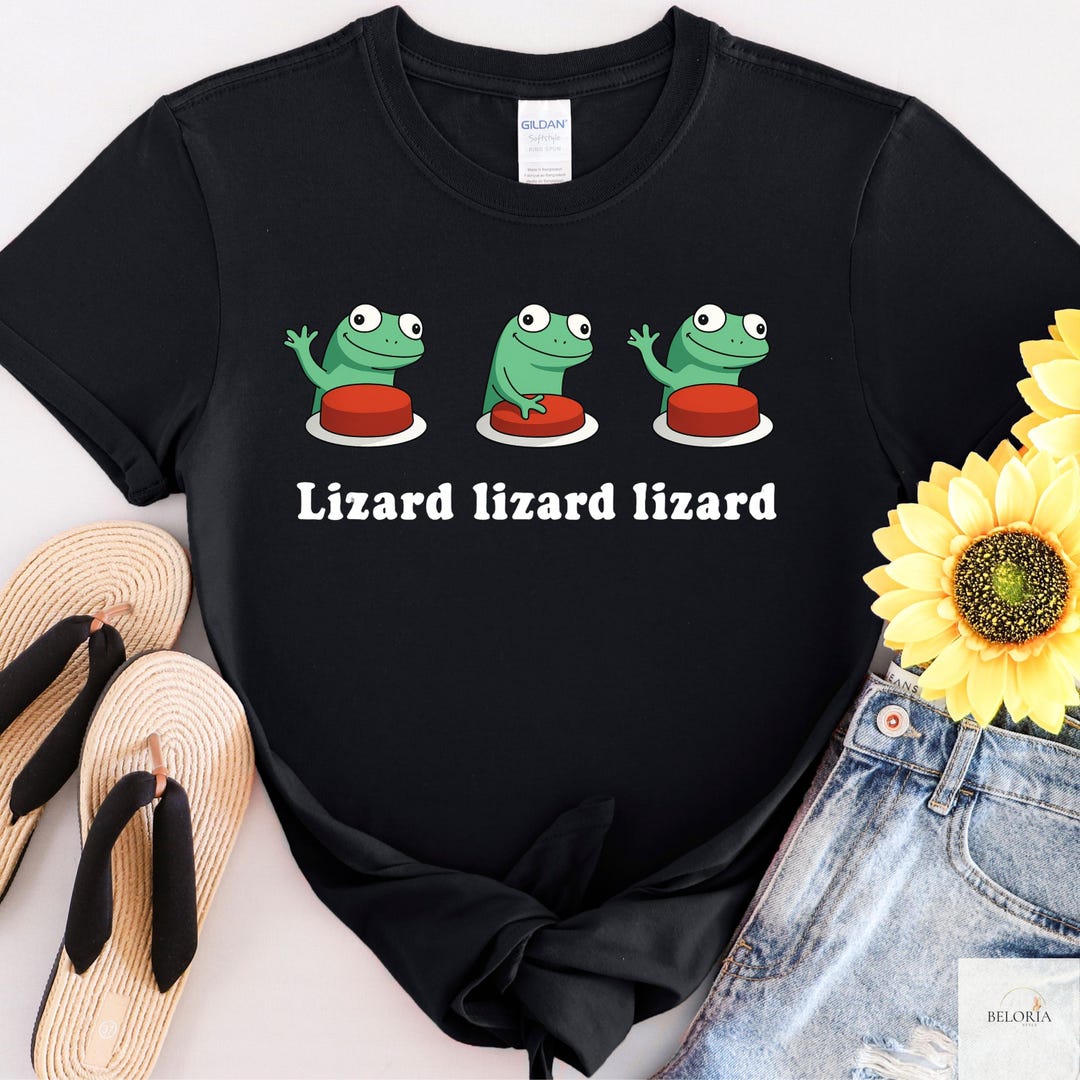 Funny Lizard Meme Shirt: Derpy Salamander Gecko Tee - Etsy
