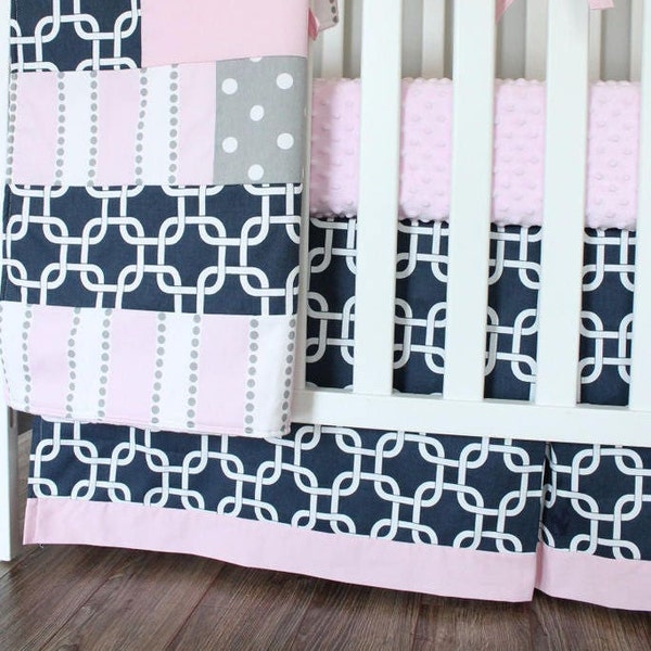Pink Gray Bedding - Etsy