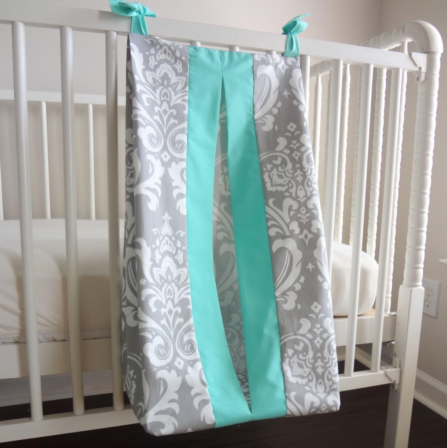 Pink Gray Damask Custom Made Diaper Stacker. Other Color | Etsy