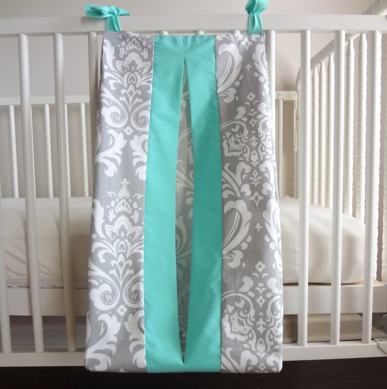 Pink Gray Damask Custom Made Diaper Stacker. Other Color | Etsy