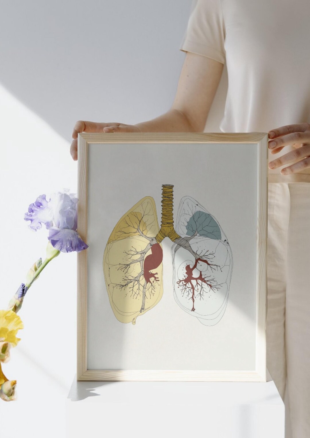 The Matte Lung – Abstract Anatomy Wall Art Printable | Breath-inspired ...
