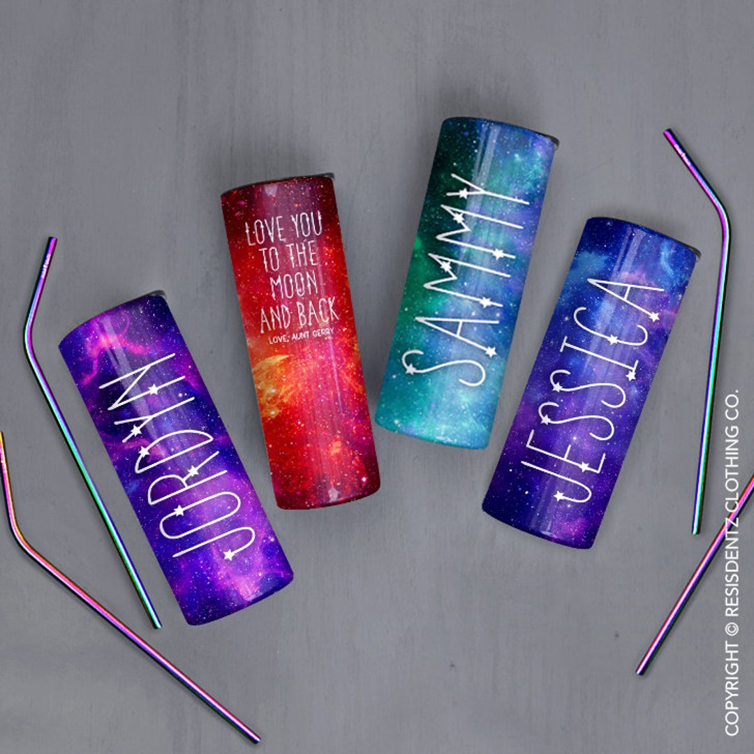 Galaxy Custom Tumbler, 20oz Skinny Space Tumbler - Personalized ...