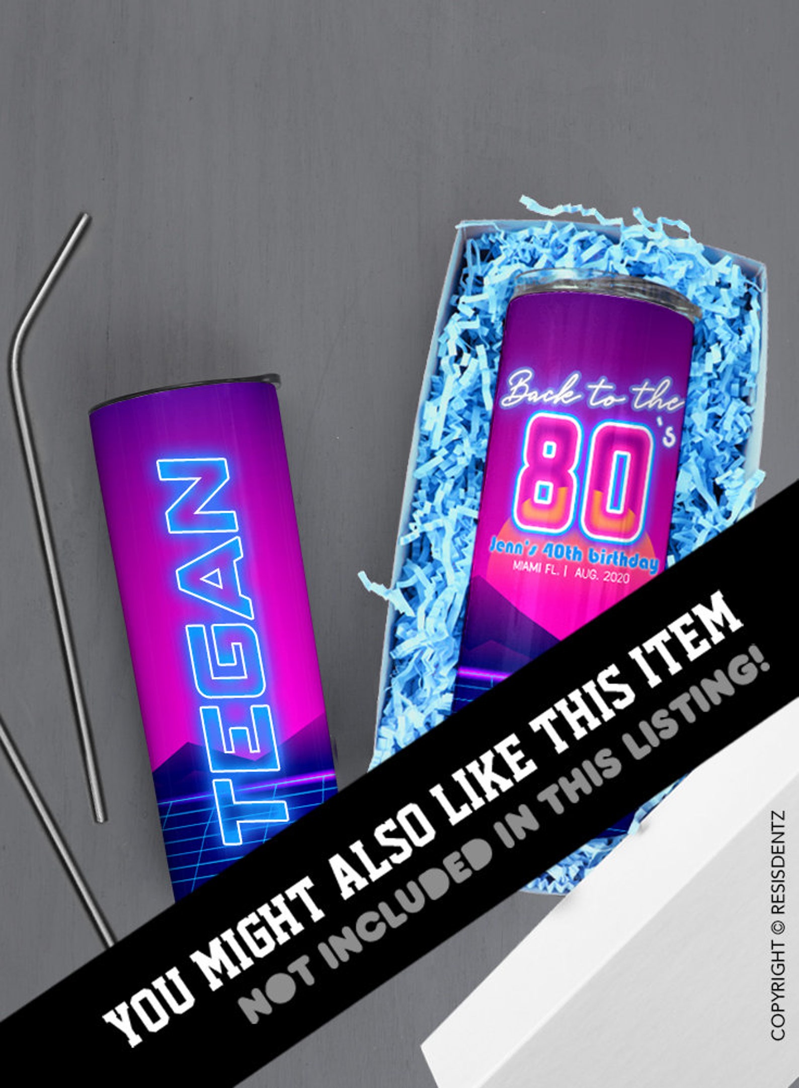 Back to the 80's Party Retro Neon Can Coolers, Custom 80s and 90s Can ...