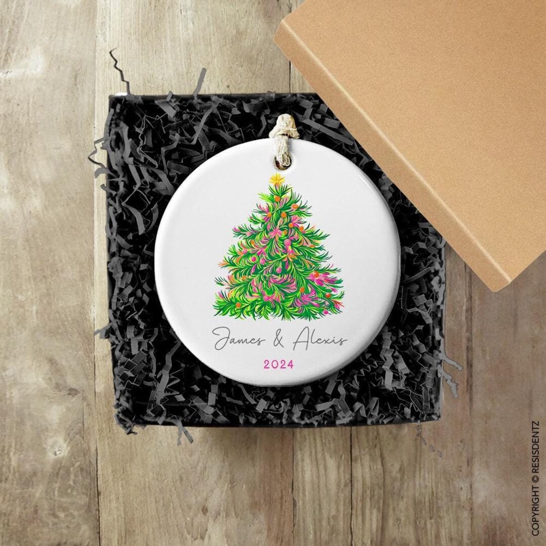 Personalized Preppy Holiday Ornament - Custom Christmas Tree Keepsake ...