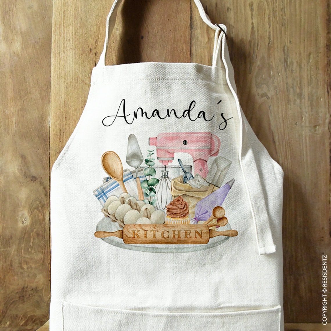 Custom Baking Apron Personalized Bakery Linen Apron With - Etsy