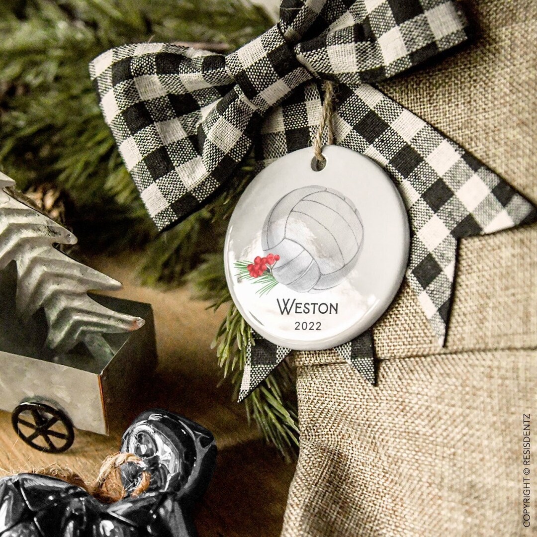 Personalized Volleyball Christmas Tree Ornament - Custom Name and ...