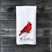 Personalized Cardinal Kitchen Towels, Christmas Gift Dish Towels ...