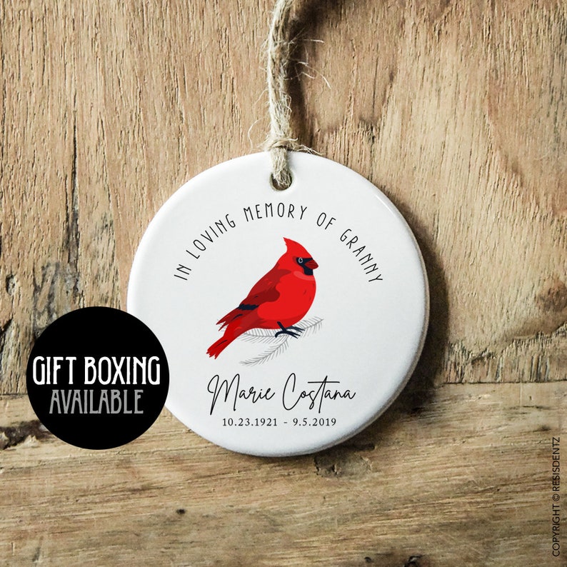 Cardinal Ornament in Loving Memory Christmas Tree Ornament | Etsy