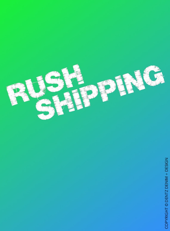 RUSH SHIPPING Express Shipping Must Be Authorized in | Etsy