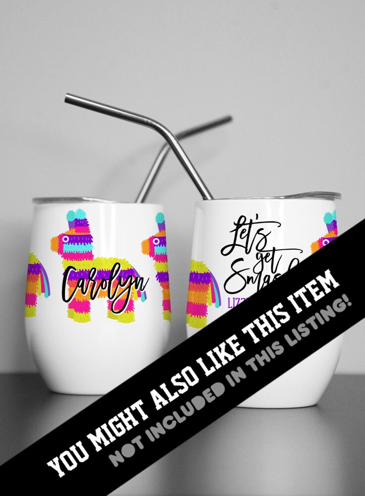 Palm Leaf Tumbler Gold Lettering Personalized Wine Tumbler - Etsy