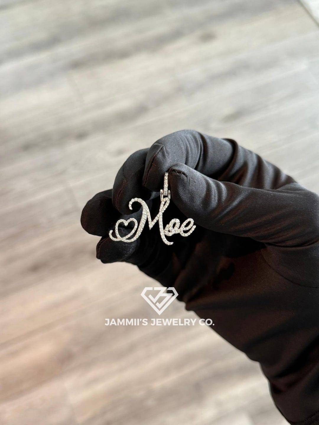 Solid Gold Custom Diamond Name Pendant - Etsy