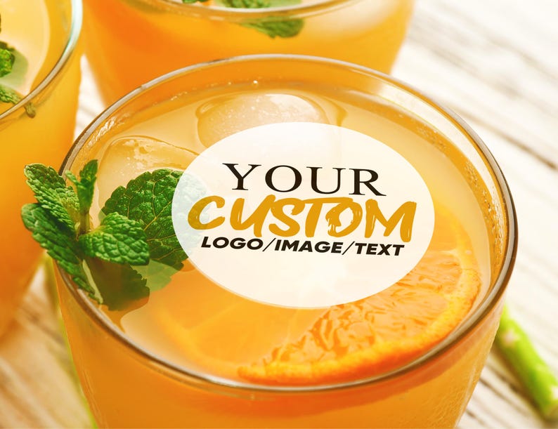 Edible Drink Toppers With Logo for Garnish Lovers Events/custom Photo ...