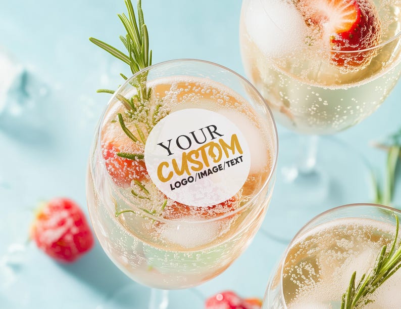 Edible Drink Toppers With Logo for Garnish Lovers Events/custom Photo ...