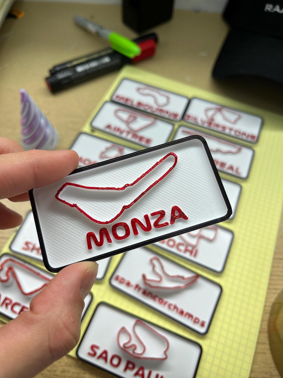 Custom 3D Printed F1 Circuit Map Sticker With Elevation Track Detail ...