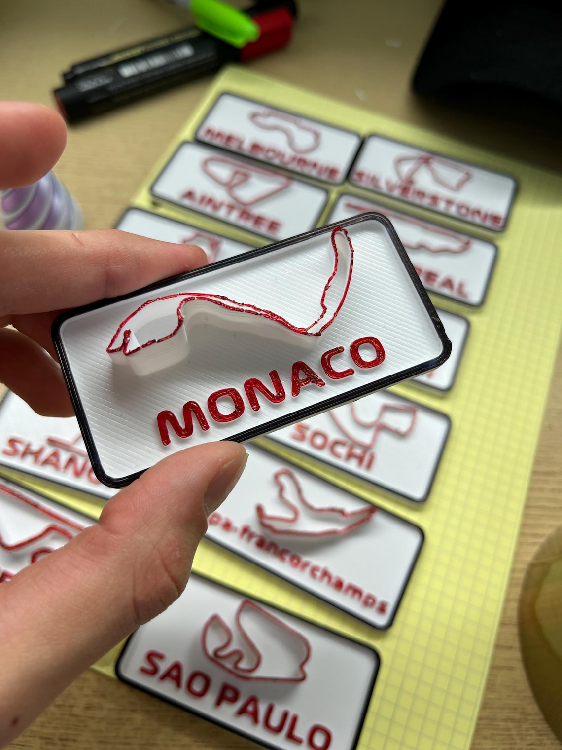 Custom 3D Printed F1 Circuit Map Sticker With Elevation Track Detail ...