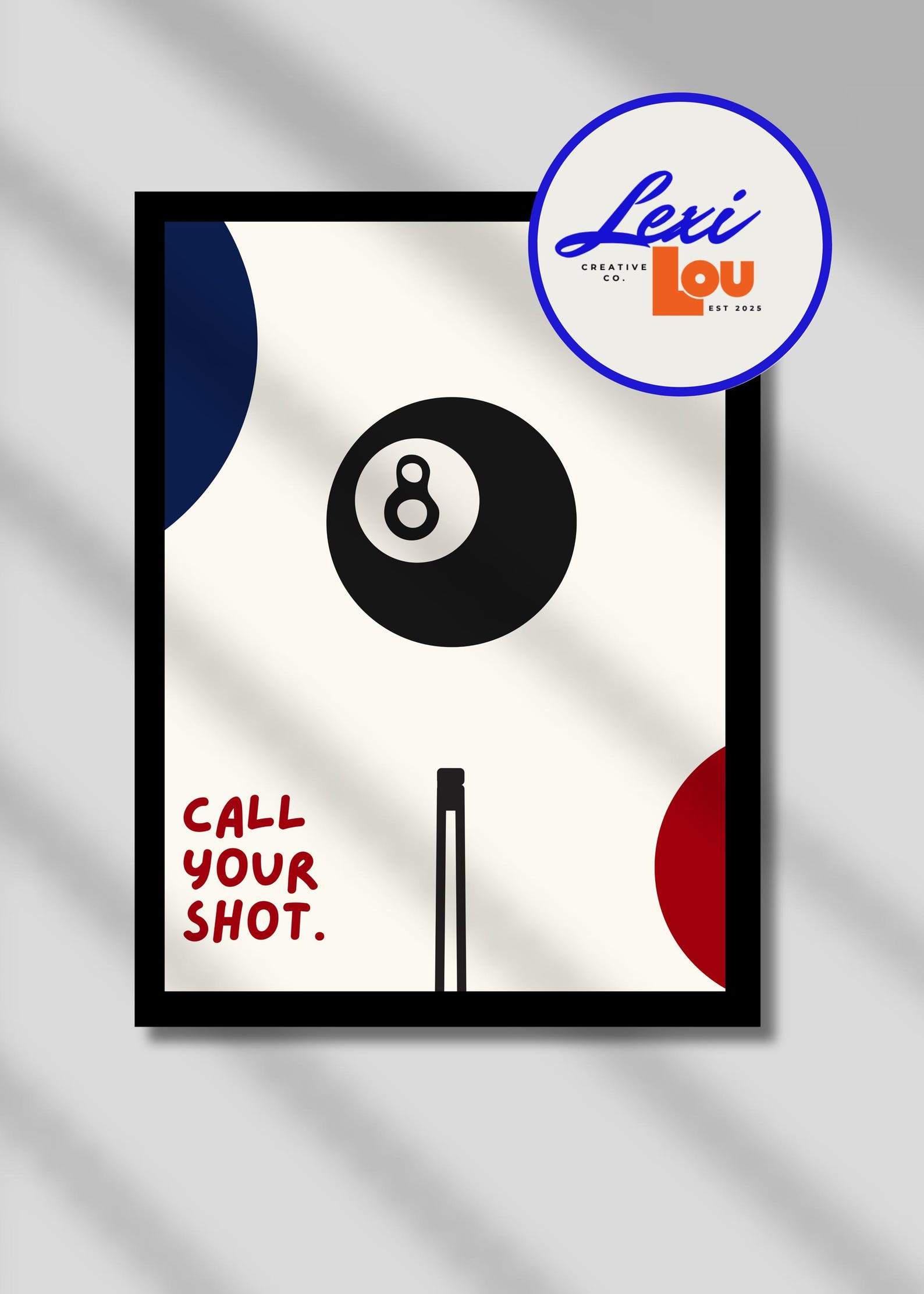 Billiards Pool Poster, Eight Ball Call Your Shot Matte Vertical Wall ...