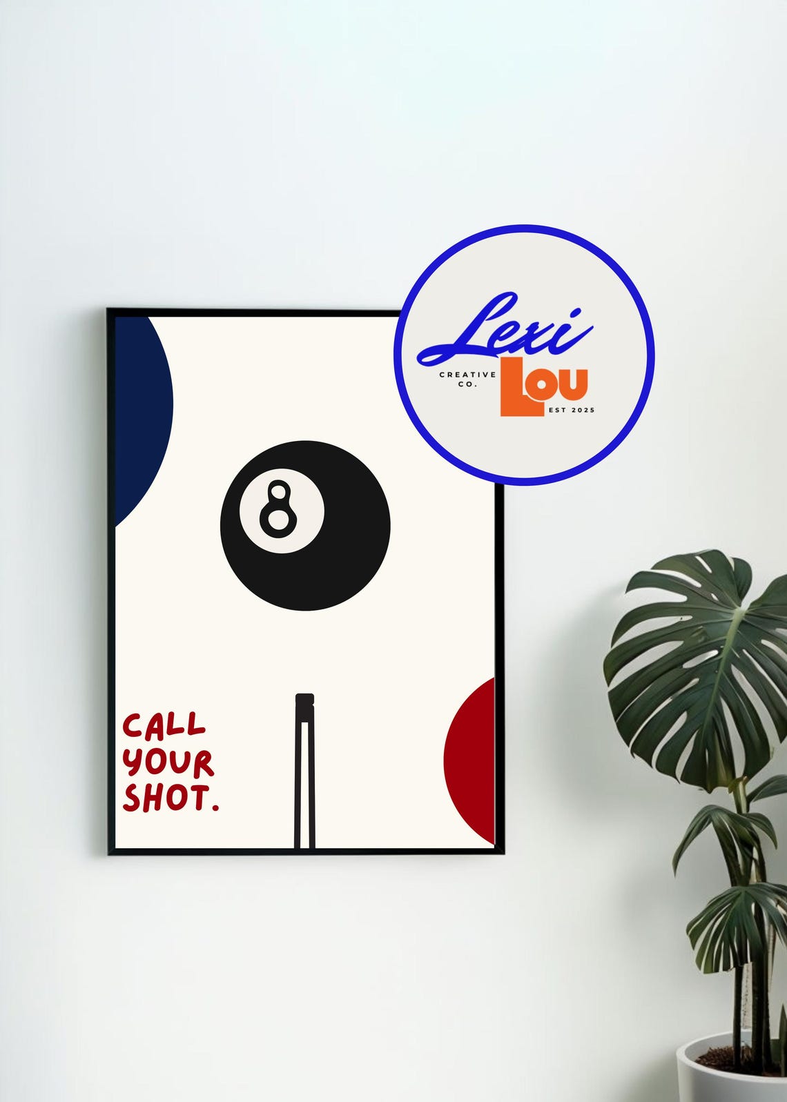 Billiards Pool Poster, Eight Ball Call Your Shot Matte Vertical Wall ...