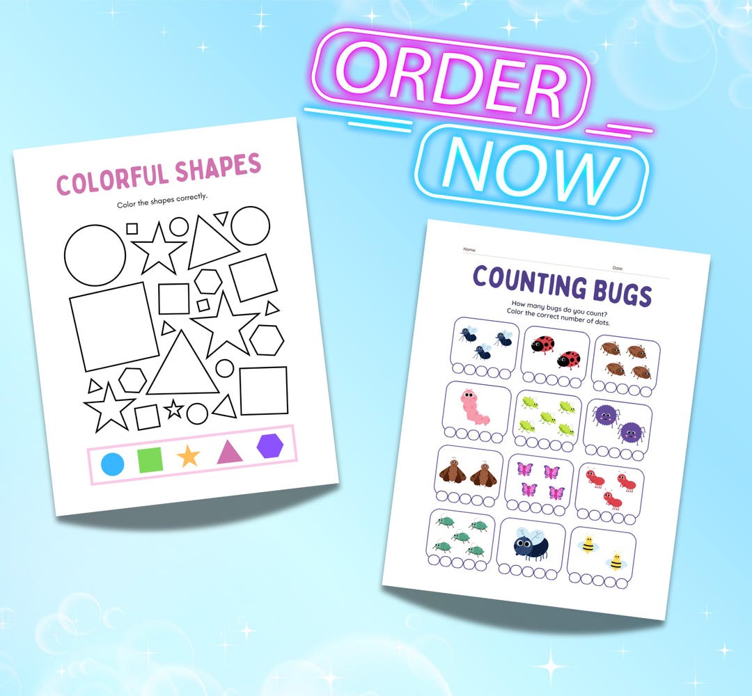 Preschool Activity Bundle: Alphabet, Numbers, Shapes Tracing (printable ...