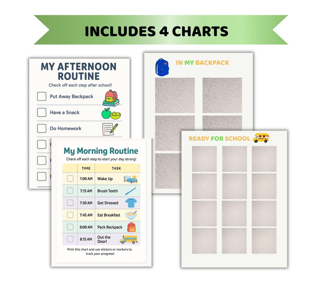 Dabble Routine, Morning Checklist, School Routine, Backpack Checklist ...