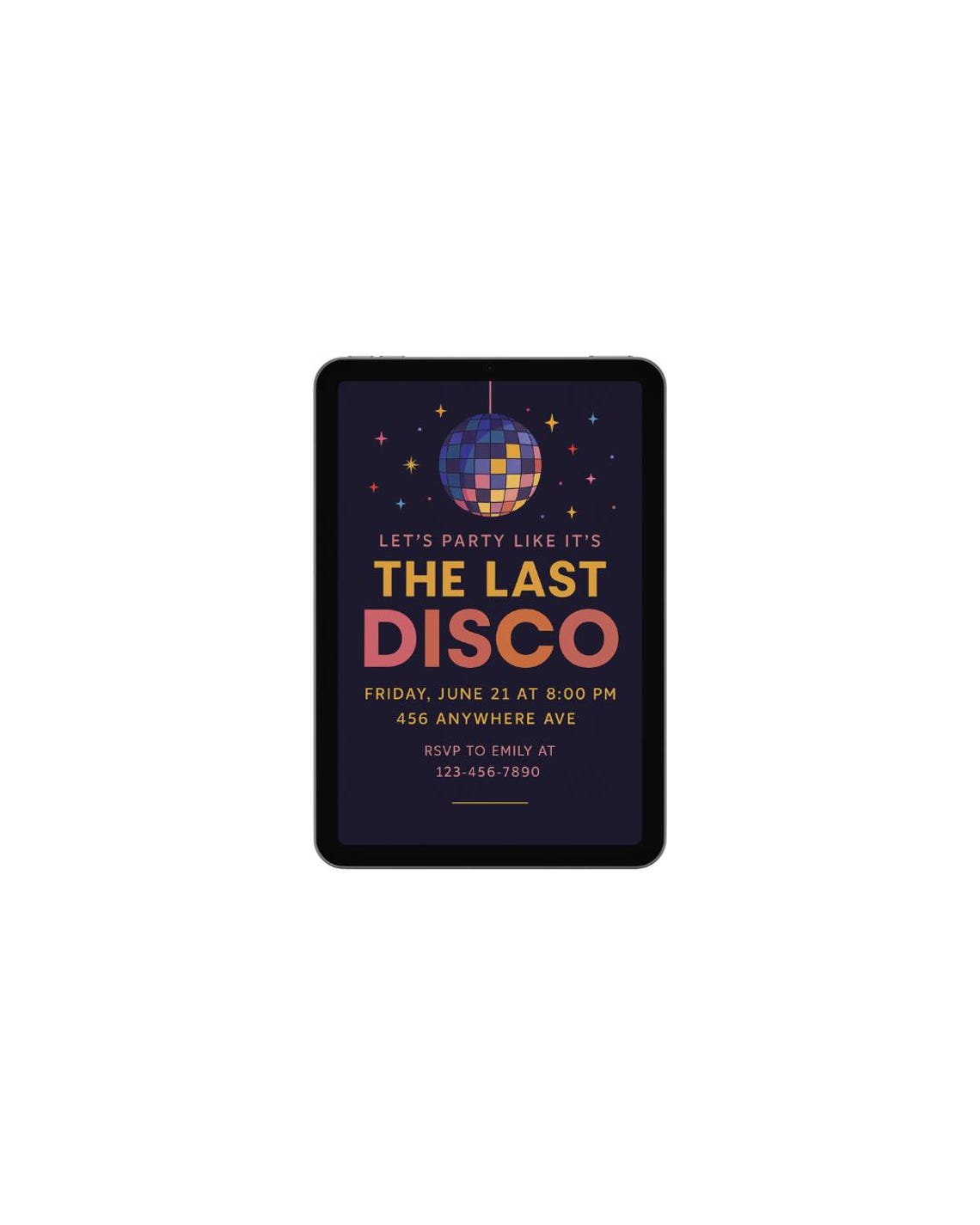 Editable Last Disco Party Invite | Retro 70s Themed Bachelorette or Hen ...