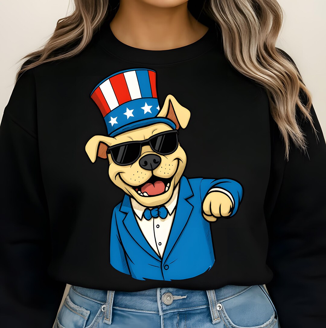 Funny Patriotic Dog PNG | Uncle Sam Dog Clipart | 4th of July ...