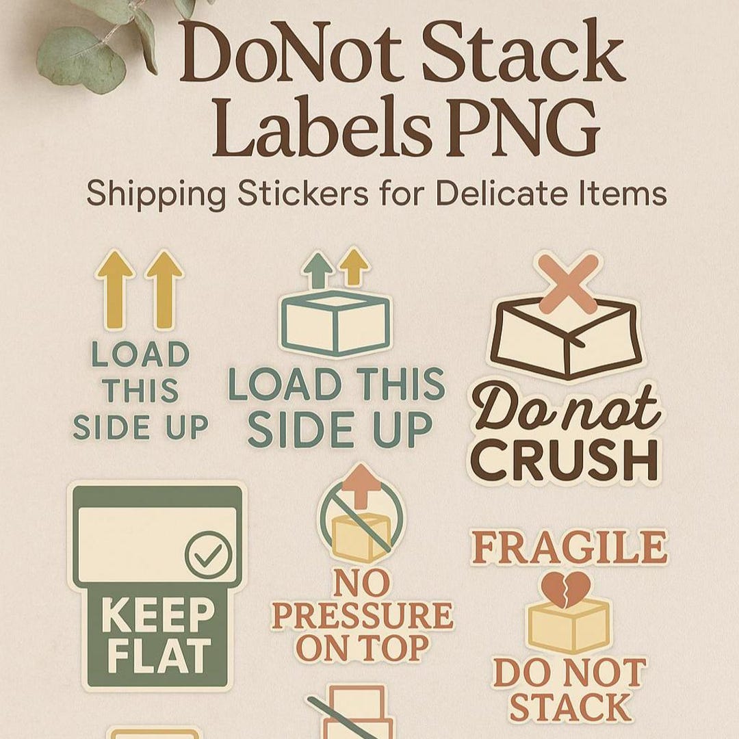 Do Not Stack Labels PNG SVG | Fragile Shipping Stickers for Delicate ...
