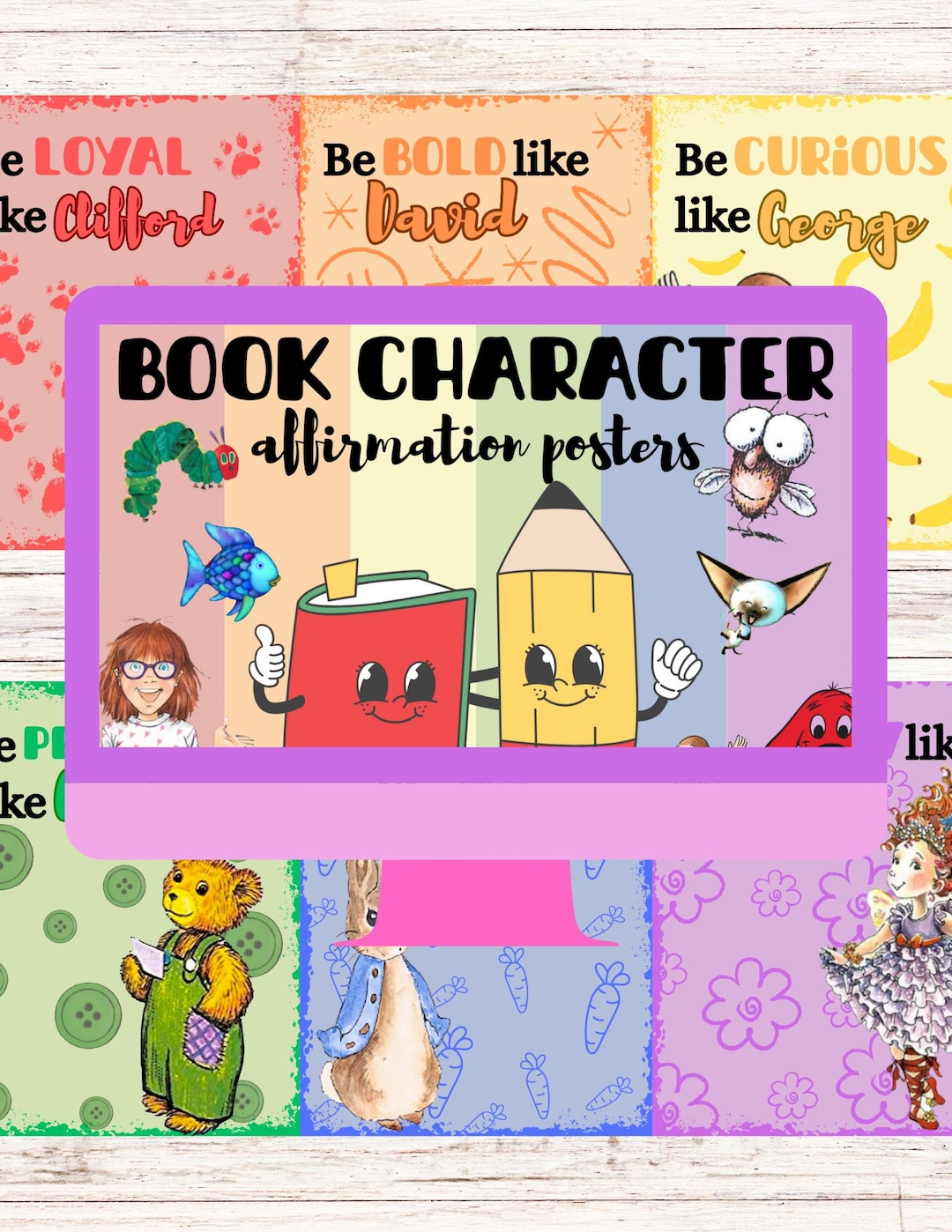 Printable Book Character Affirmation Posters - Etsy