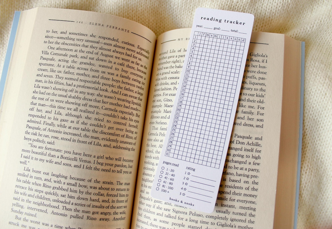 Printable Reading Tracker Bookmark | Reading Habit Tracker | Reading ...
