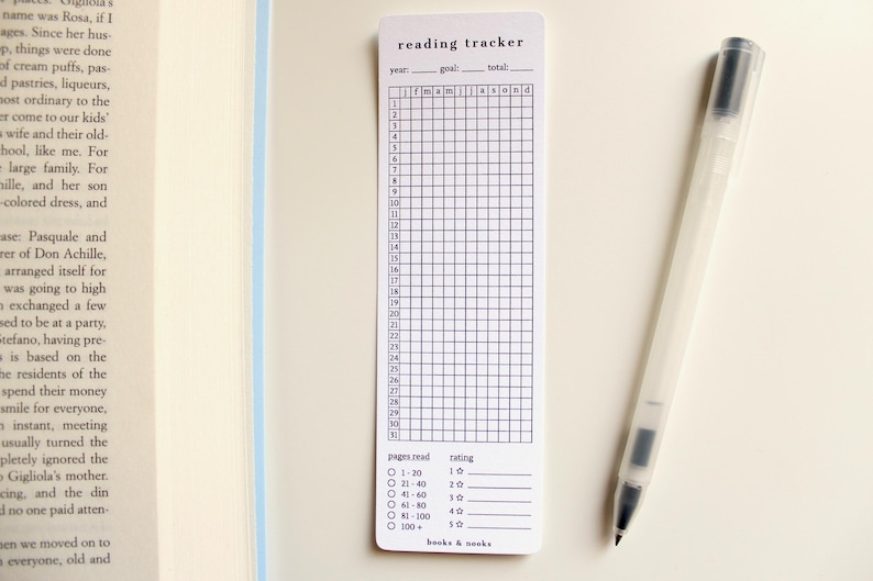 Printable Reading Tracker Bookmark | Reading Habit Tracker | Reading ...