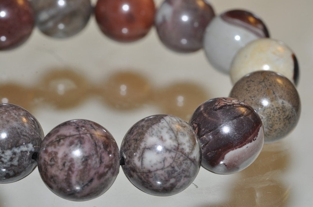 7.7" "artistic/dainty"~dendritic Red APACHE RHYOLITE JASPER Unisex ...