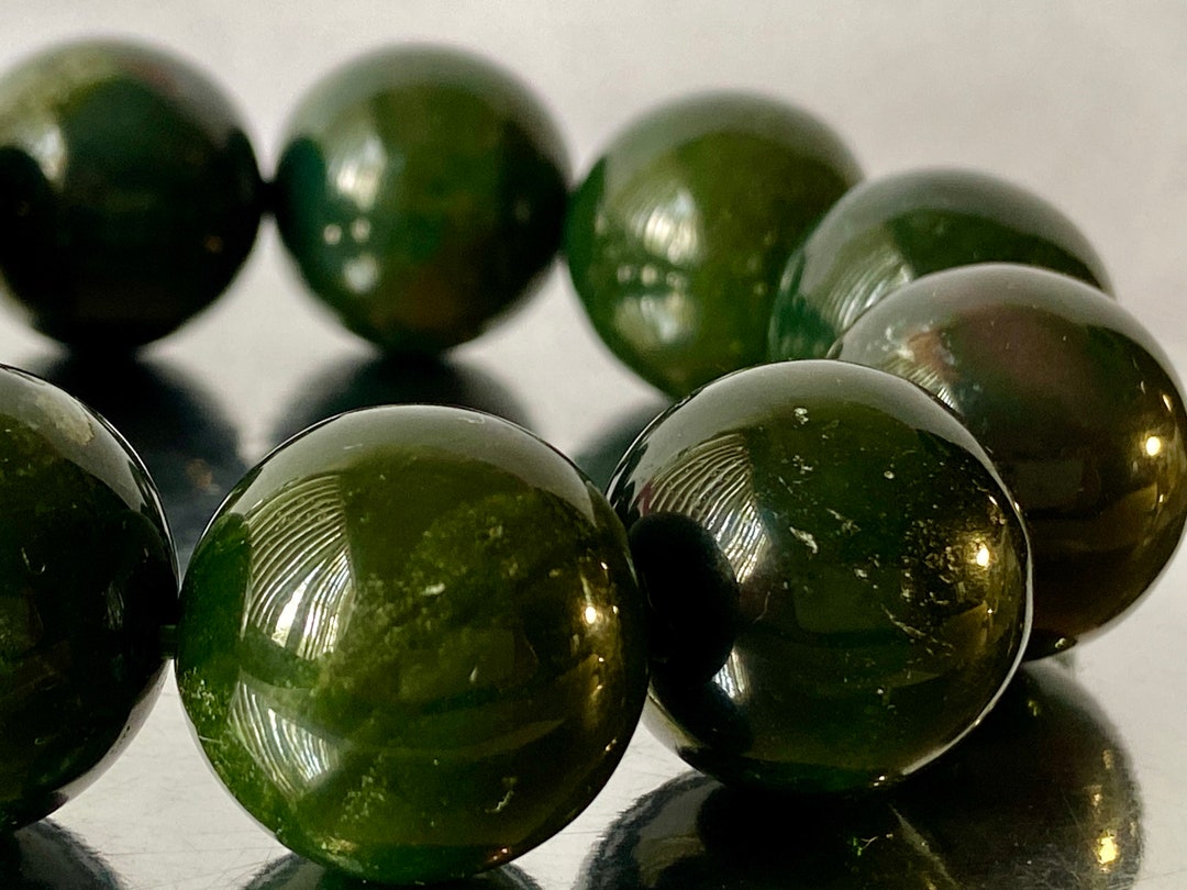 8.6" "gem of Noble"~ Deep Green India FANCY JASPER AGATE Unisex Large ...