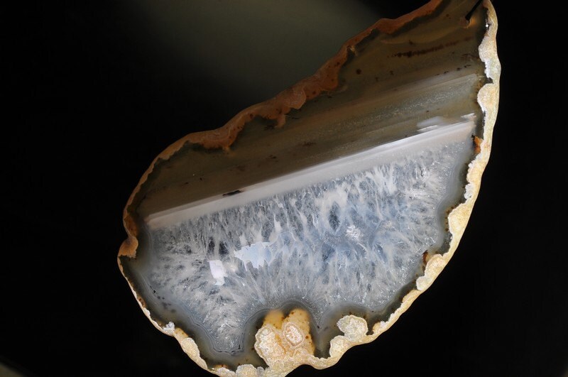 52x95x5mm Natural AGATE Geode Slice Slab X-looooooong Organic Free Form ...