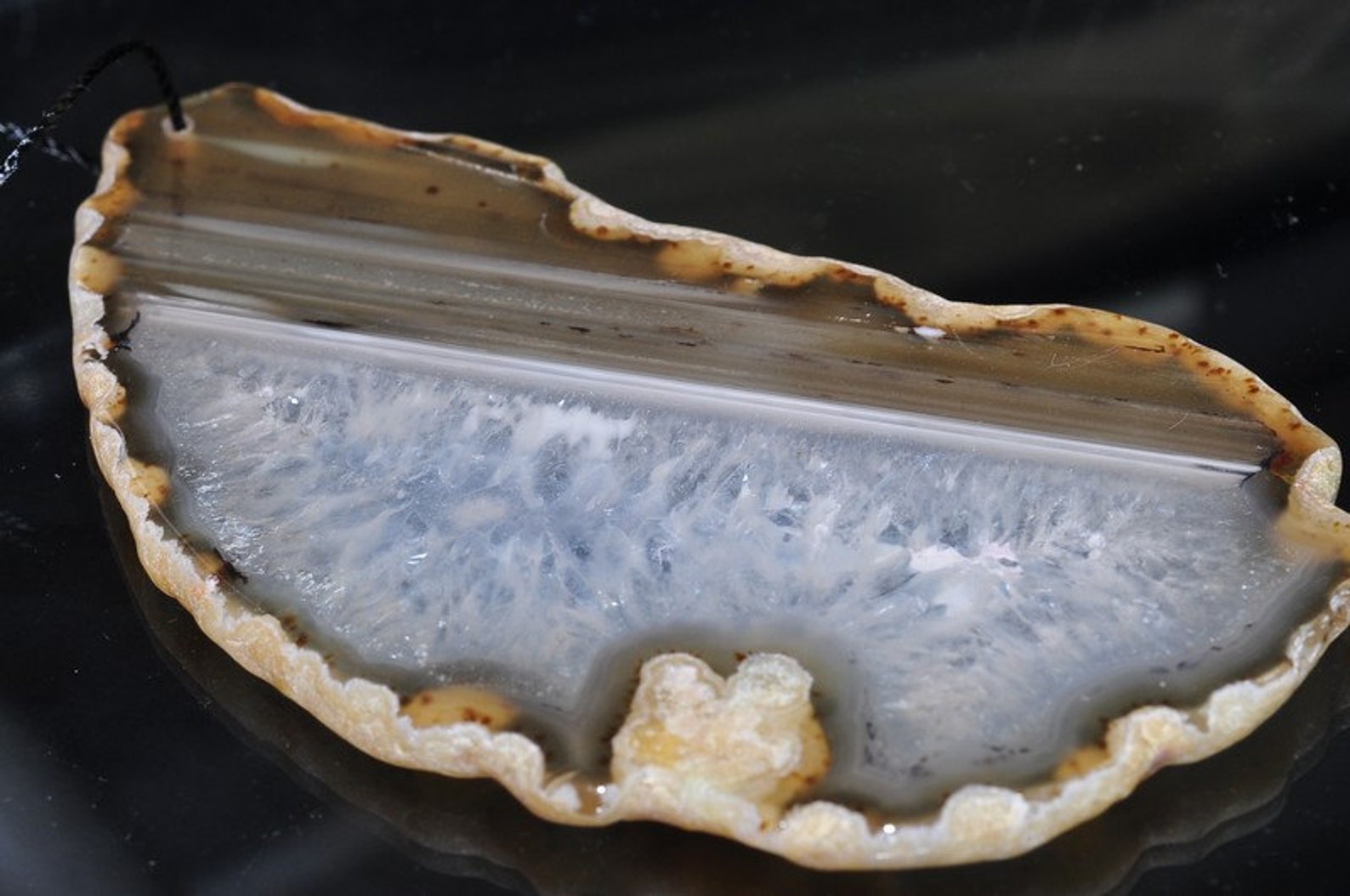 52x95x5mm Natural AGATE Geode Slice Slab X-Looooooong Organic | Etsy