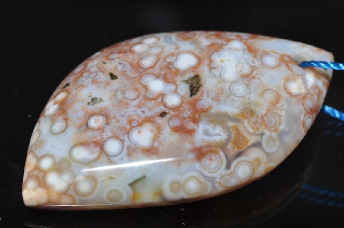 23x46x6mm Madagascar Oolitic OCEAN JASPER Large Designer-cut - Etsy India