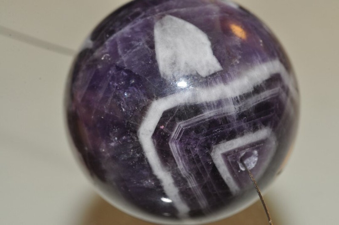 30mm gem of Fire/stunning Beautychevron DOGTOOTH AMETHYST X-large Round ...