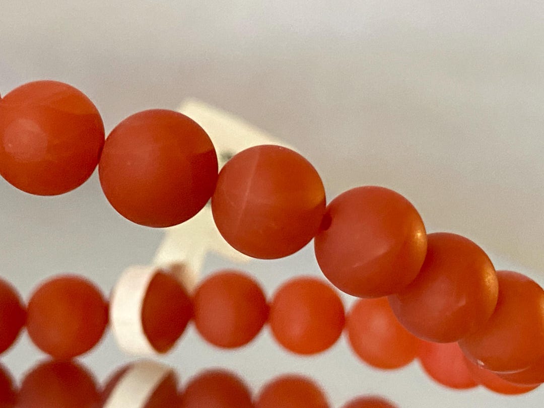 7.2" "premium Grade/ Prosperity"~ Persimmon Red Baoshan Nanhong Agate ...