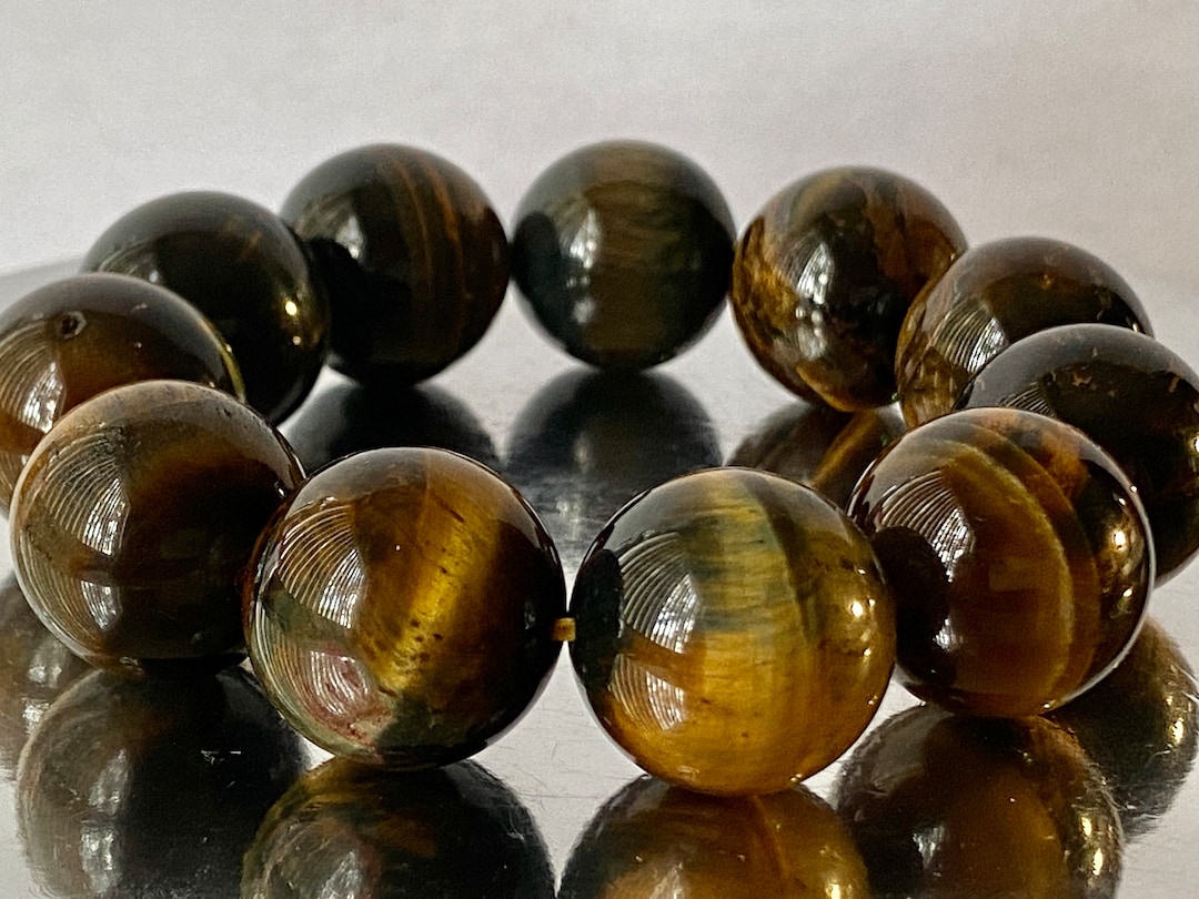 8" "highly Chatoyant/extra Grade"-natural Golden Blue HAWKS TIGER EYE X ...