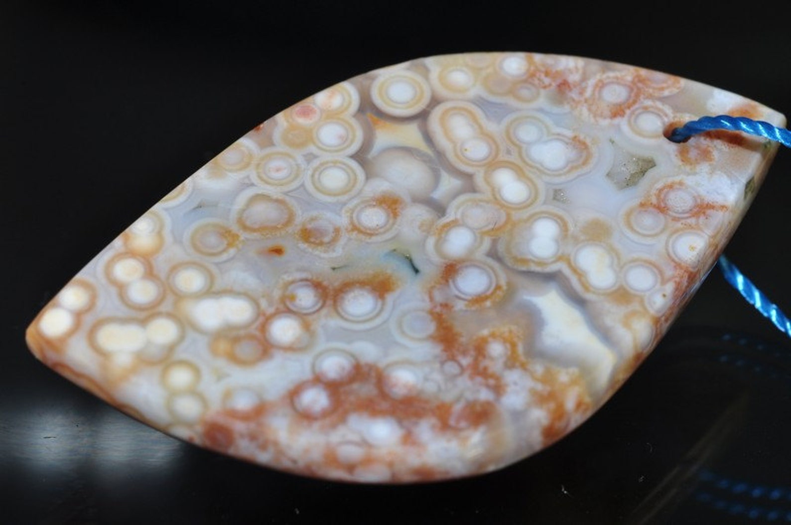 23x46x6mm Madagascar Oolitic OCEAN JASPER Large Designer-cut - Etsy India