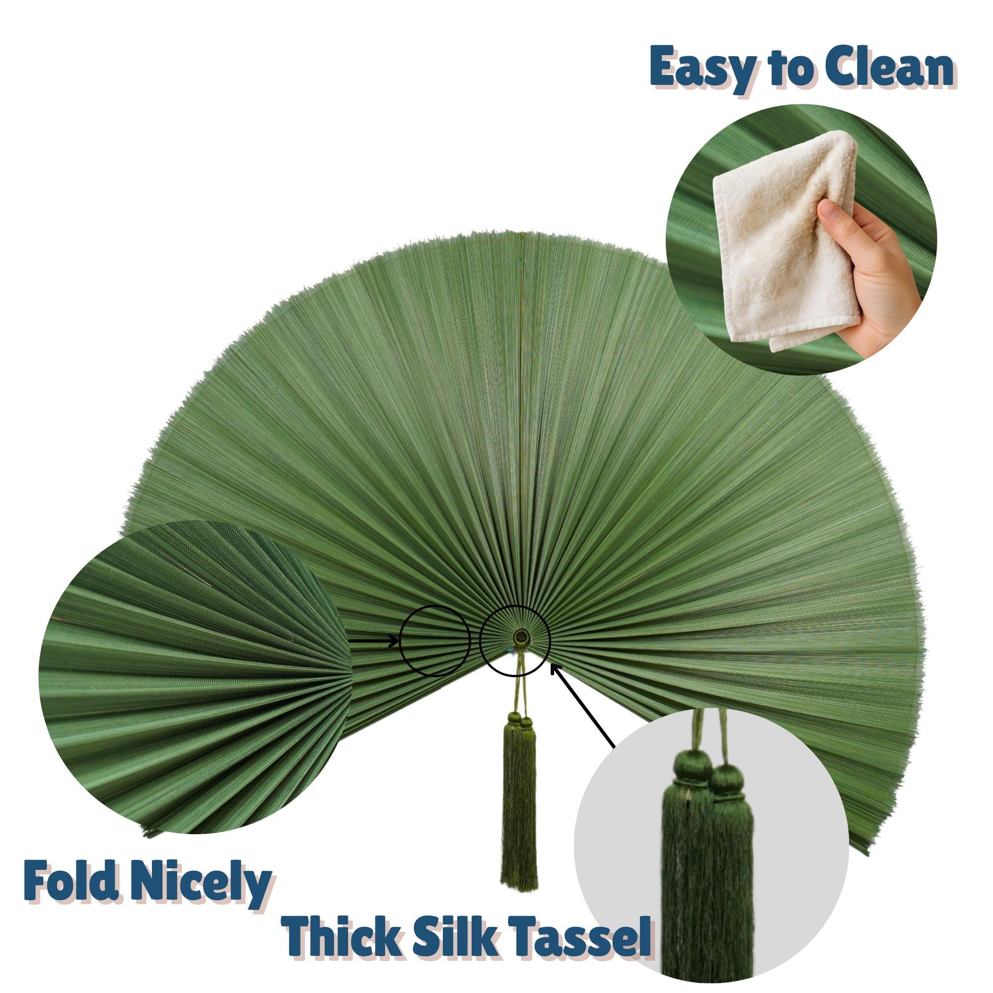 Bamboo Fan Wall Decor, Green Bamboo Fan, Wall Decorative Fan, Handmade ...