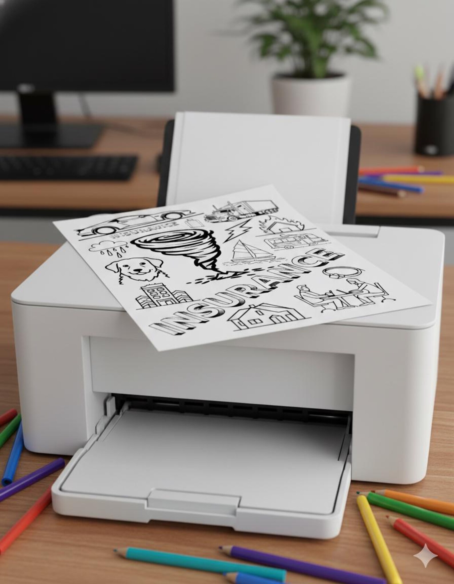 Insurance Ice Breaker Coloring Sheet | Team Meeting Printable (digital ...
