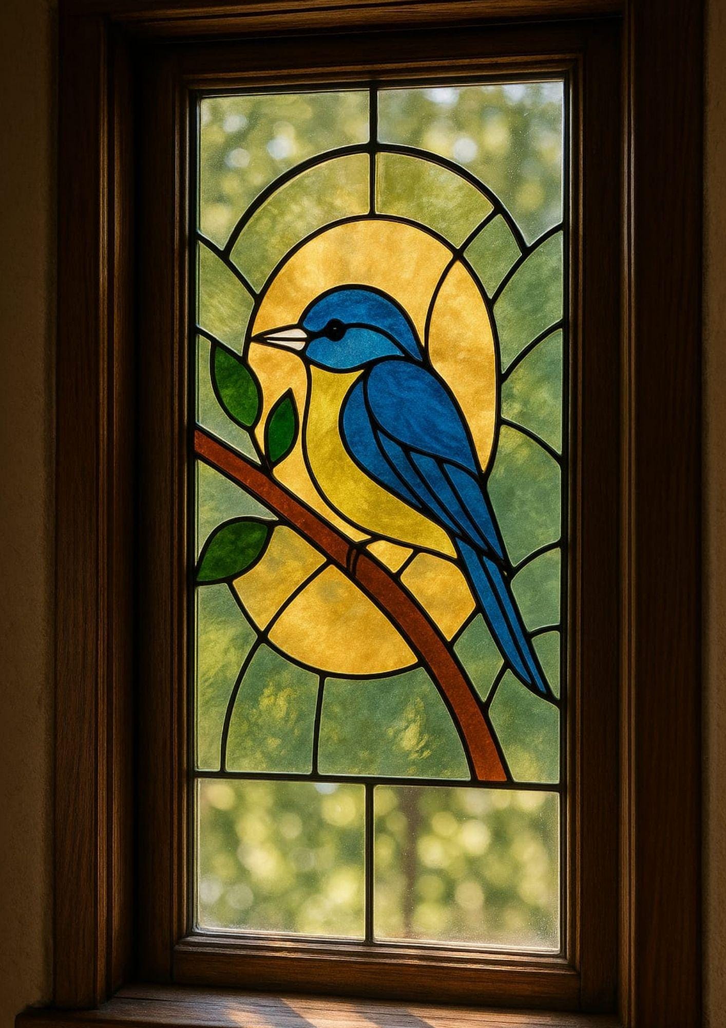 Blue Bird Stained Glass Pattern PDF – Printable Numbered Template for ...