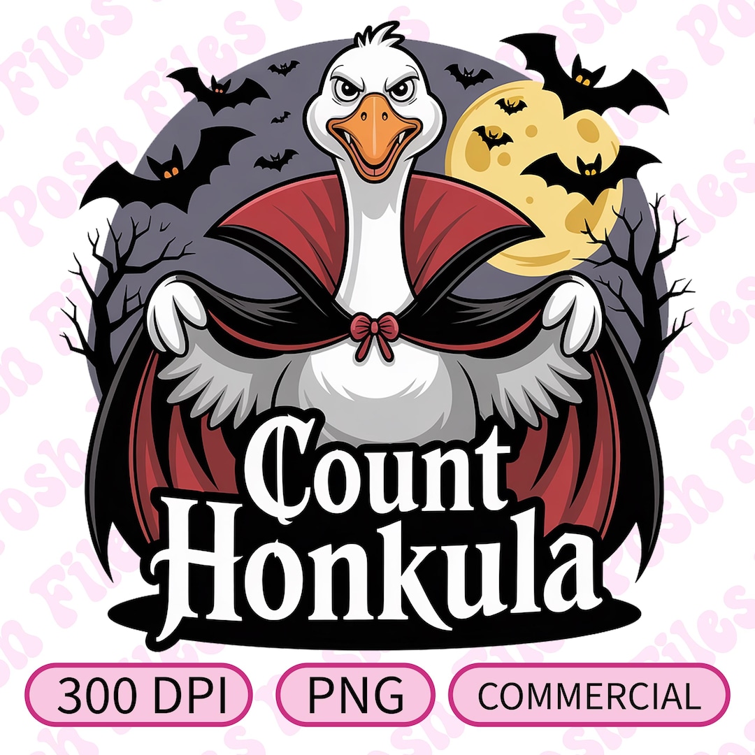Spooky Vampire Goose Clipart for Halloween Crafts & Decor Commercial ...
